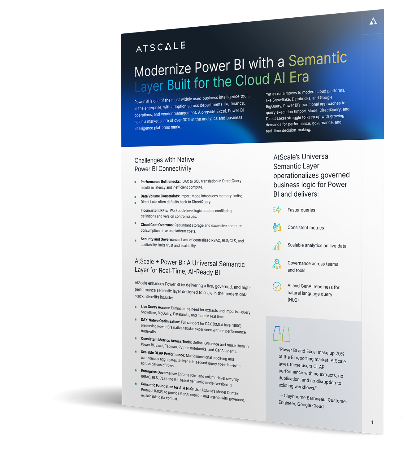 Optimize Power BI with AtScale: Semantic Layer Solution Brief | AtScale